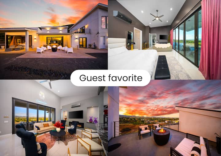 Modern Hilltop Villa With Panoramic Views - マリエータ, CA