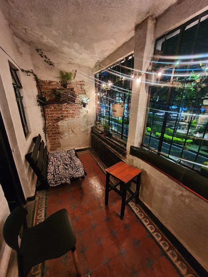 2 Hab. Con Terraza Privada Zona Roma-wtc Cafetería - Mexico City