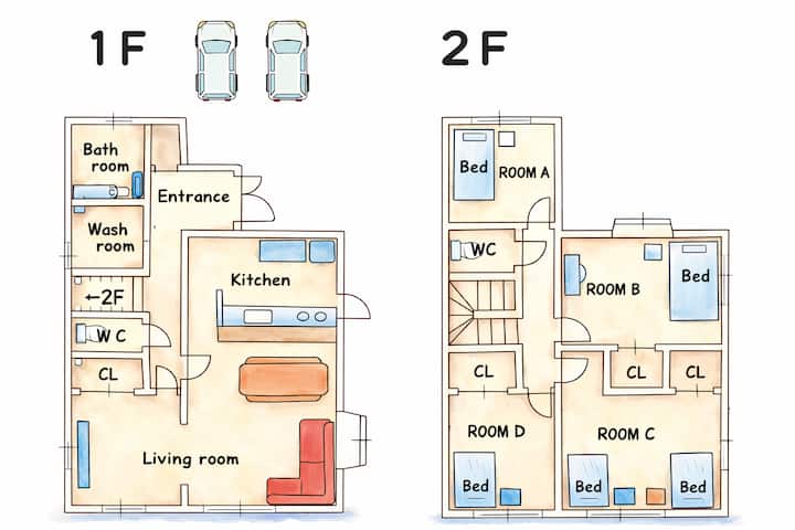 Max13ppl Spaciousliving&4brm Longstay 2carpark Ngo - Kuwana