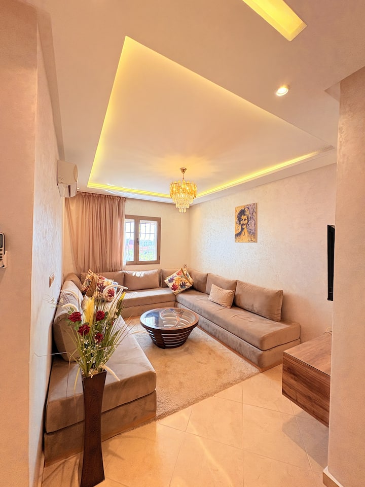 Appartement 2ch • Fibre • Résidence Sécurisée - Agadir