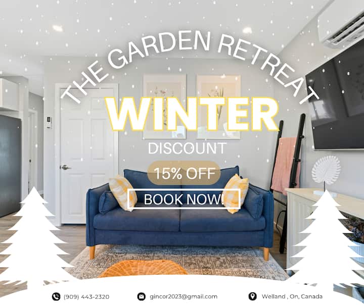 The Garden Retreat:1br,free Parking+workspace - Welland