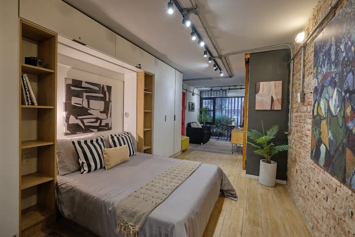 Modern Studio W/ Wi-fi & Office Near Pocitos Beach - Montevideo