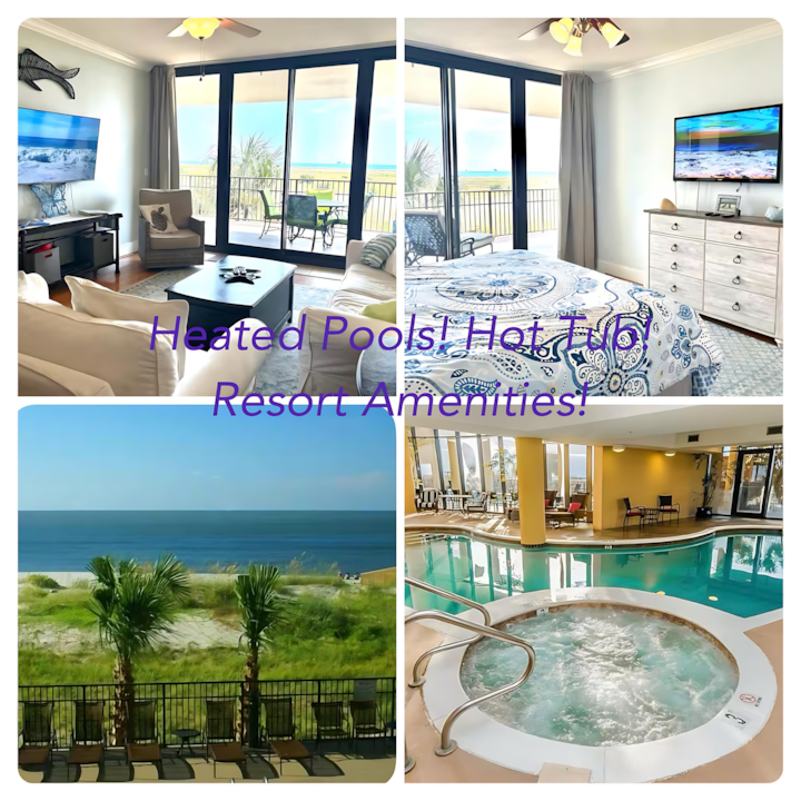 Resort-style Beachfront! Pools/gym/tennis! - Dauphin Island, AL