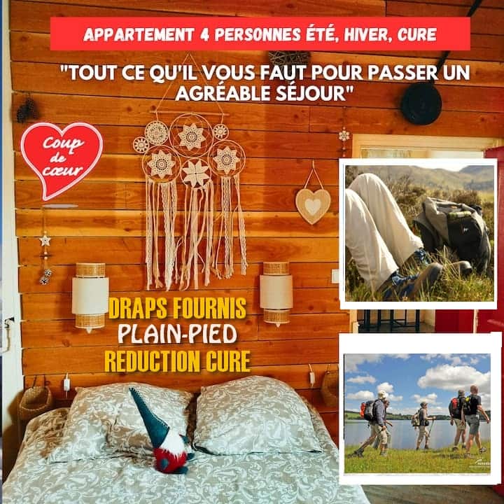 Cocon Plain-pied, Centre & Thermes à Pied, 4 Pers - La Bourboule
