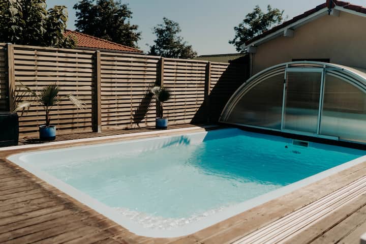 Villa 4*mimizan/piscine Chauffée/wifi/plage à 5mn - Mimizan