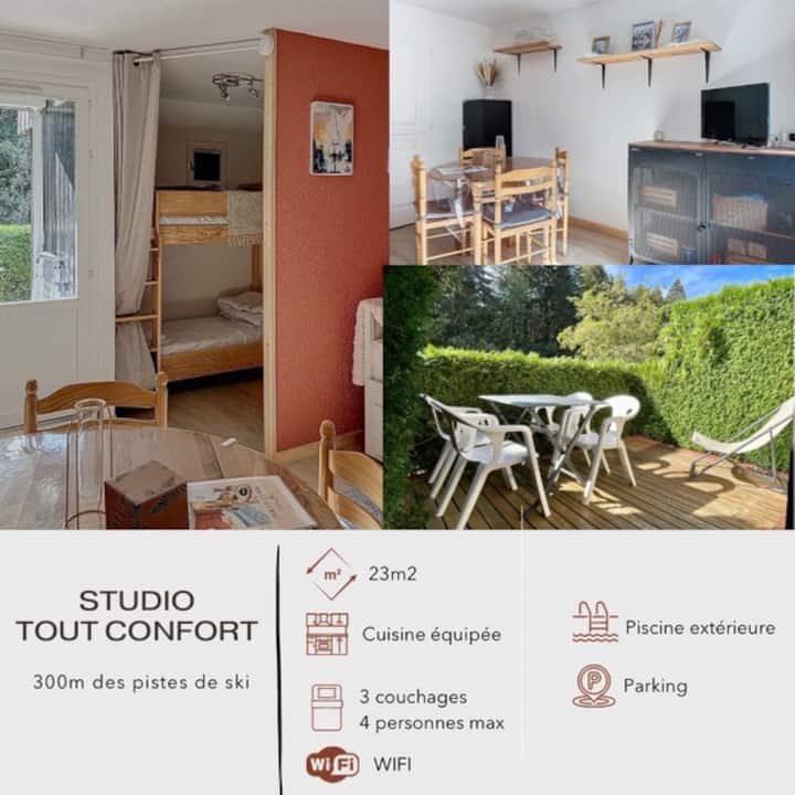 Studio Tout Confort Avec Terrasse - Les Fourgs