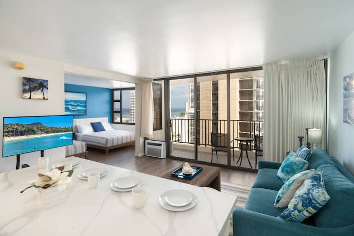 24fl Ocean View|new Remodeled|free Parking+wifi+ac - Maunalua Bay Beach, HI