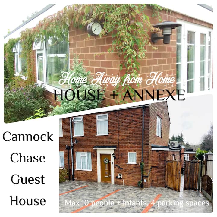Cannock Chase Guest House- 4 Bdr (House+annexe) - Staffordshire