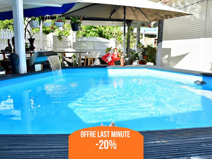Plage 5min-idéal Familles/amis-piscine-parking - Guadeloupe