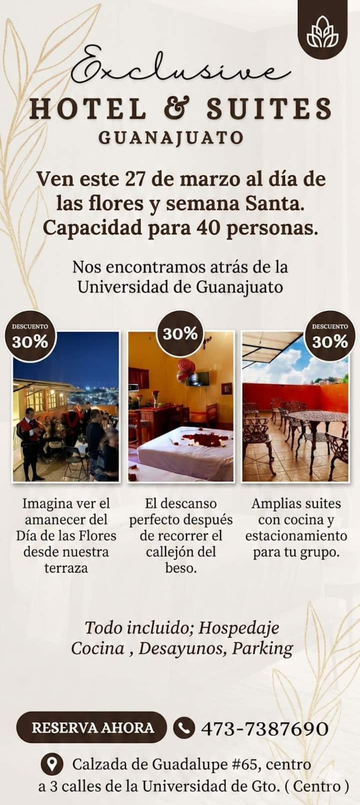 6 Depas. Día/semana ò Mes, All Inclusive, Centro - Guanajuato