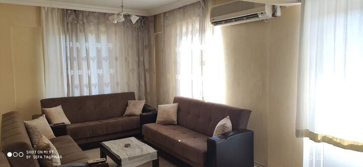 Akyaka Plaj Araçla 7 Dk Bahçeli Balkonlu 2+1 Daire - Akyaka