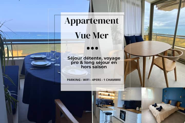 Vue Mer - Parking - 4 Pers - Proche Transport - Villeneuve-Loubet