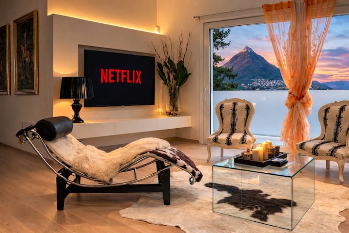 Luxury Lake View Penthouse Jacuzzi & Steam Bath - Lugano