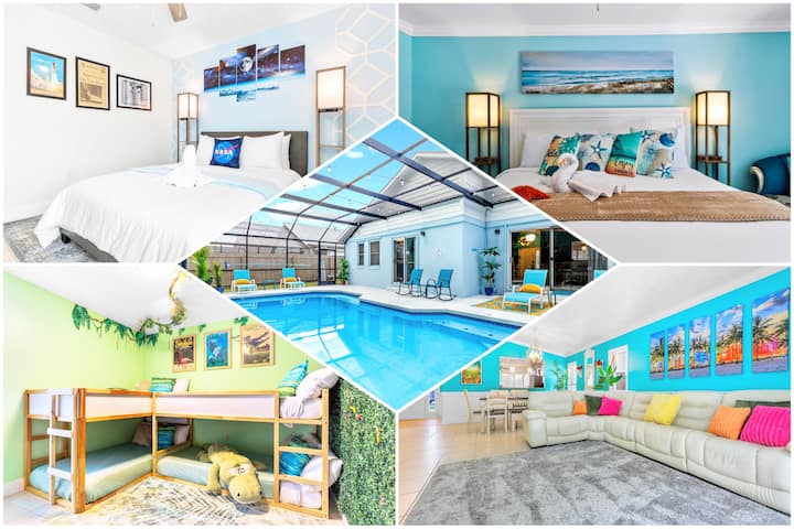 Tropical Getaway W/ Free Heated/chilled Pool! - Orlando International Airport (MCO)