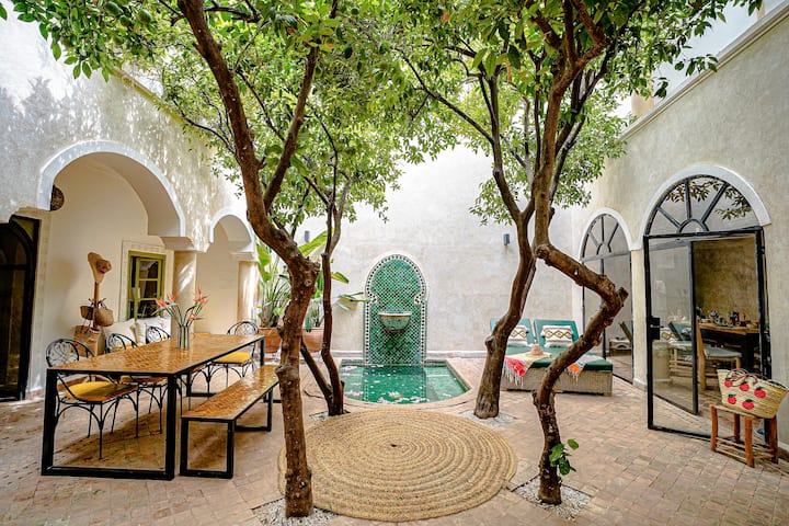 Riad Maamora (Privé) – Orangers, Patio & Bassin - Marrakesh