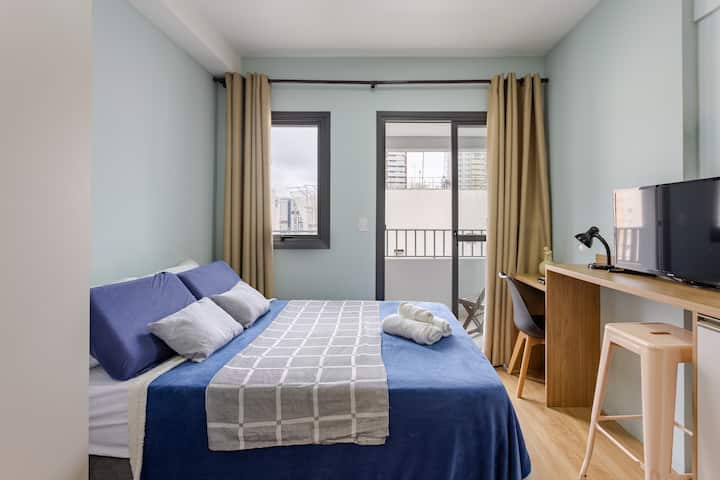 Stúdio Metrô Brooklin | Gym | Piscina | Mercado - Santo Amaro