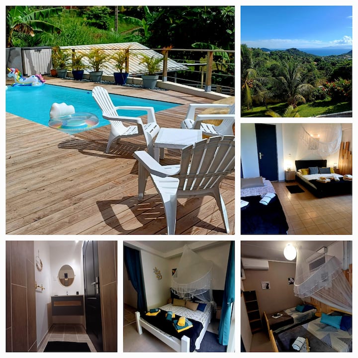 Grand Caraïbe, Vue Mer, Piscine, Salle De Jeu - Martinique