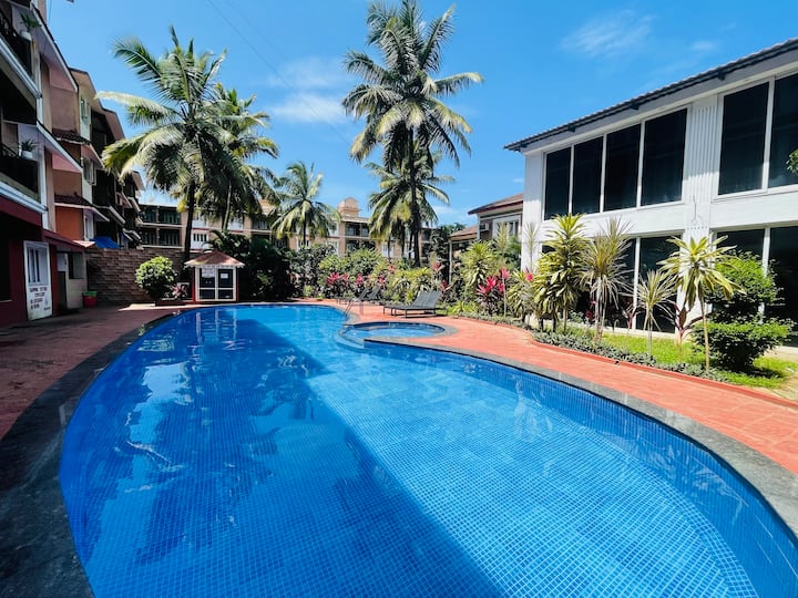 Serene 2bhk Apartment @Candolim 1km To The Beach! - Goa