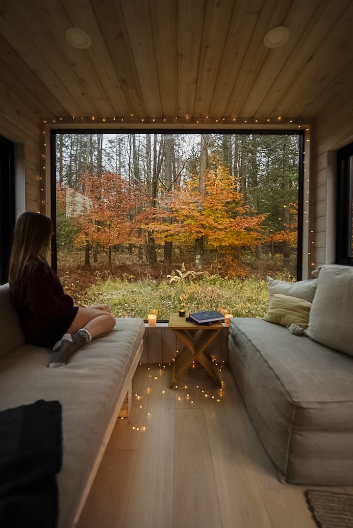Eco Cedar Tiny Cabin/poconos/private Forest View - Waymart, PA