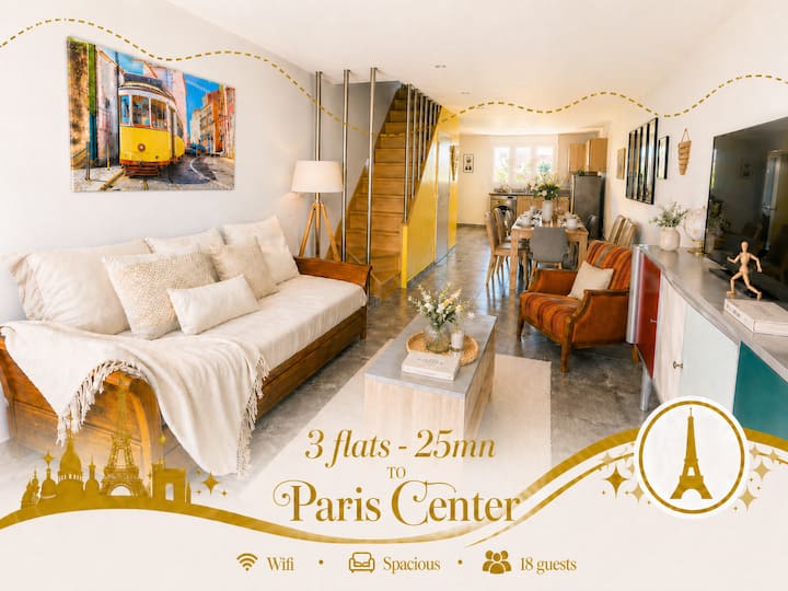 25mn De Paris Centre - Parking & Quartier Calme - Île-de-France