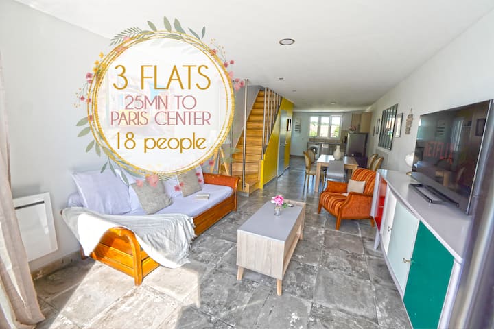 25mn De Paris Centre - Parking & Quartier Calme - Val-d'Oise