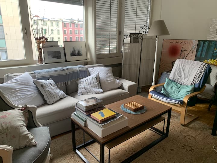 Grand Studio Privé Plein Sud - Eaux Vives - Genève