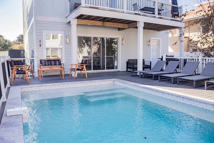 Casual Beach Getaway - Pool - Short Walk To Beach - 잭슨빌 비치