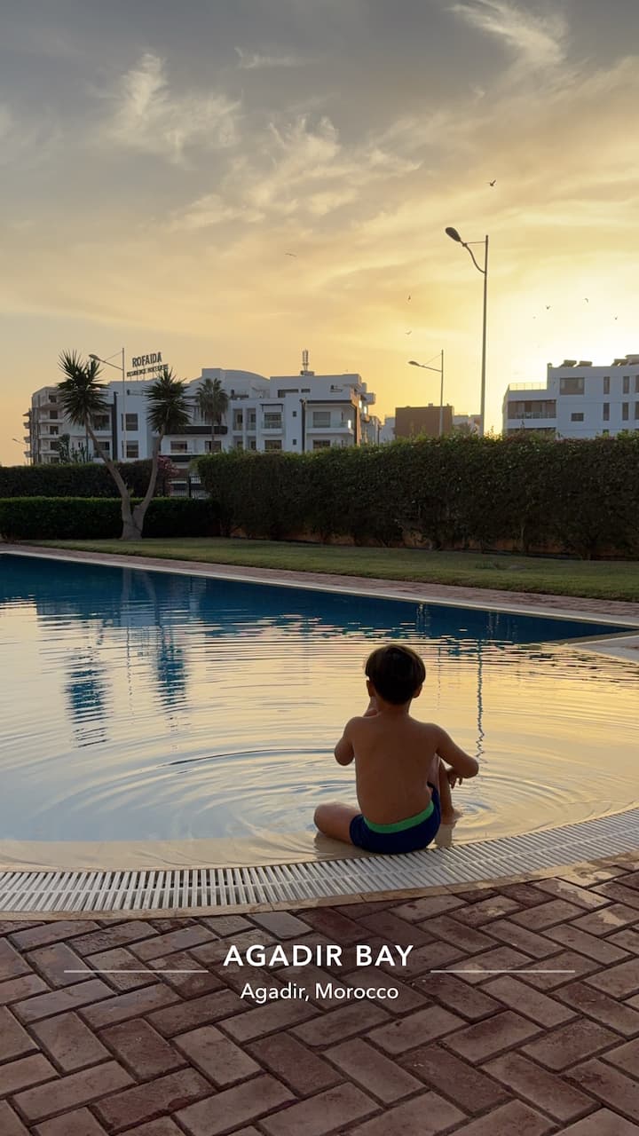 Agadir Bay Apt Beach 7min Walk + Pool View - Agadir