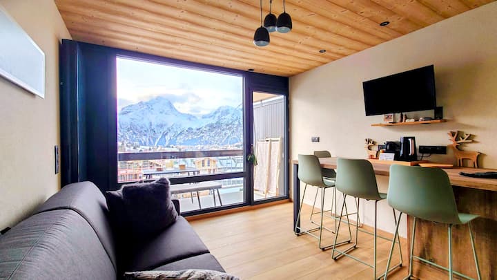 Grand Studio Rénové Calme Avec Vue Et Ski Au Pied - Les Deux Alpes