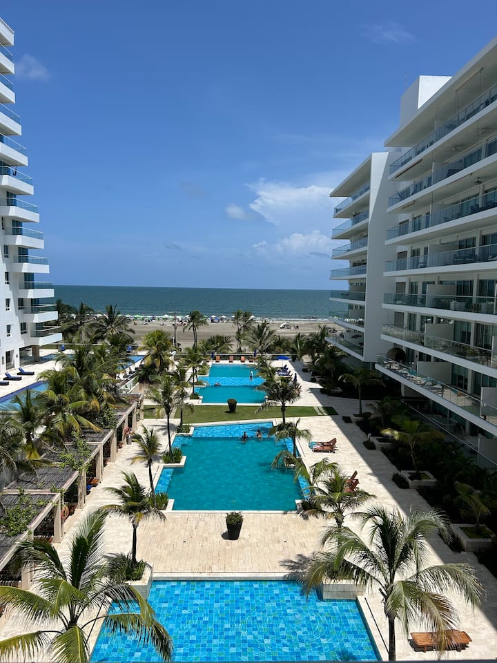 Beautiful Apartment With Beach View In Cartagena - Caribbean
