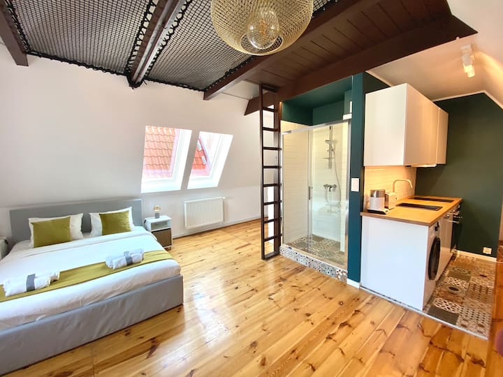 Szczytna 10 - Ciche Studio Z Antresolą I Widokiem - Toruń