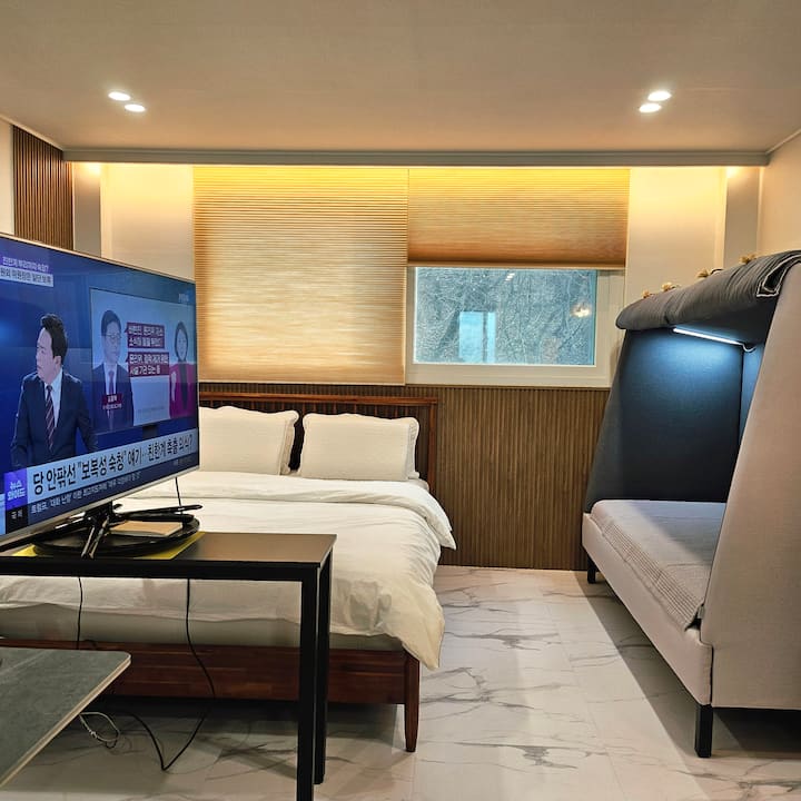 숲이 보이는 아늑한 숙소#곤지암리조트#화담숲25분#넷플릭스#체크인17시,체크아웃13시 - 이천시