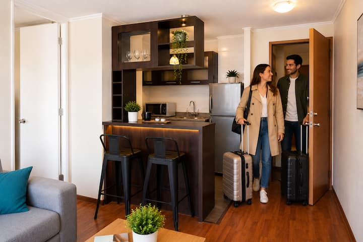 Moderno Apartamento Con Aire Acondicionado - Santiago