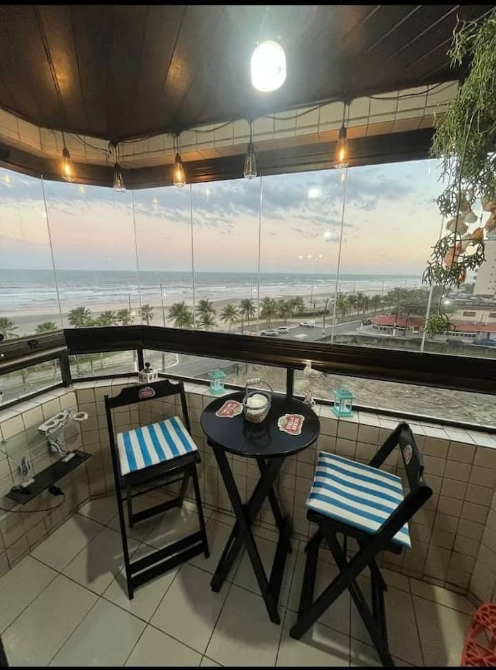 Apartamento Frente Mar, Pé Na Areia Com Wi-fi - Praia Grande