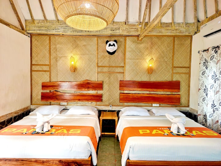 《Pandahome》 Two Double Beds Family Room - Gili Islands