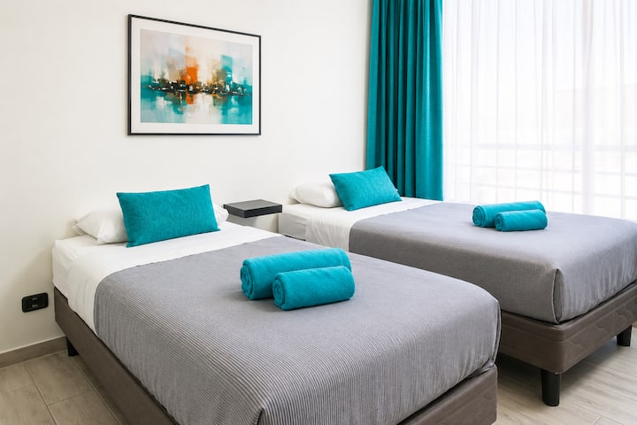 Moderno Apartamento Cuádruple | Ac - Santiago