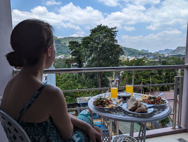 1bed+1bath Private,big Room+cityview,5min To Beach - 甲米