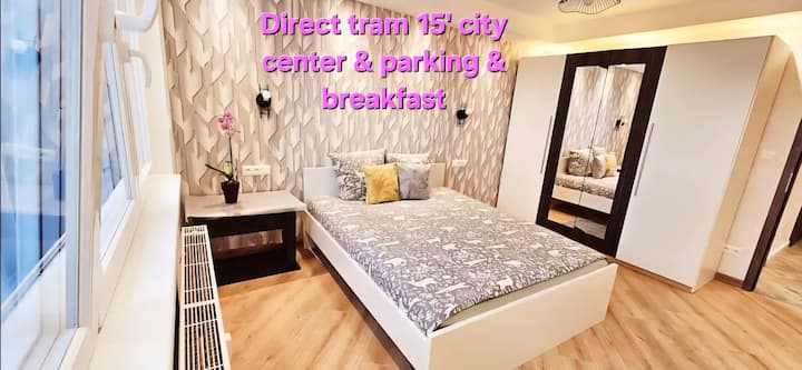 Appartement +Petit Déj + Tram + Parking - Schiltigheim