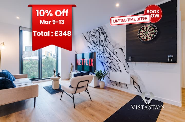 10% Off Midweek Stay | Darts • Gym • Free Parking - Manchester