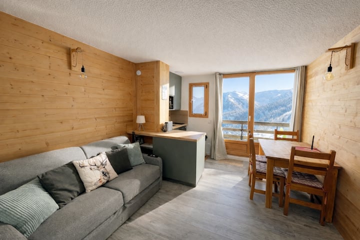 Studio Skis Aux Pieds, Parking Privé Couvert - Flaine