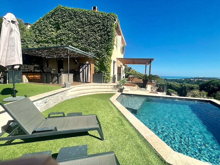 Villa Vue Mer Panoramique • Piscine Chauffée • 10p - Cagnes-sur-Mer