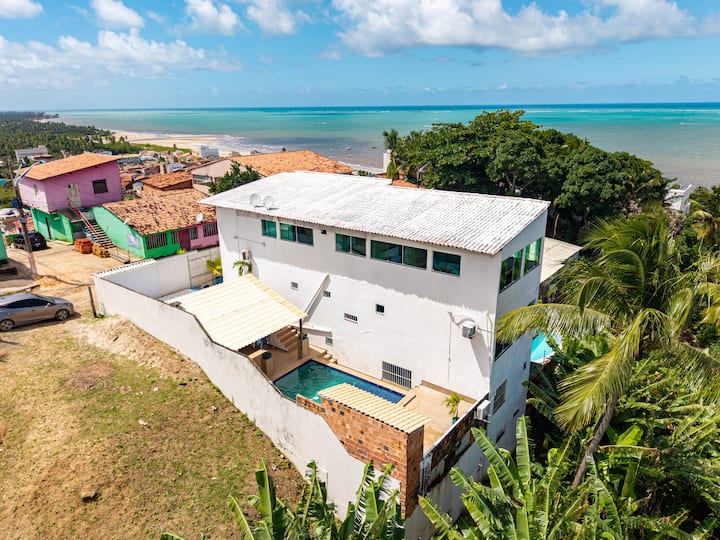 Casa Branca | Vista Incrível | 24 Hóspedes| Centro - Maragogi