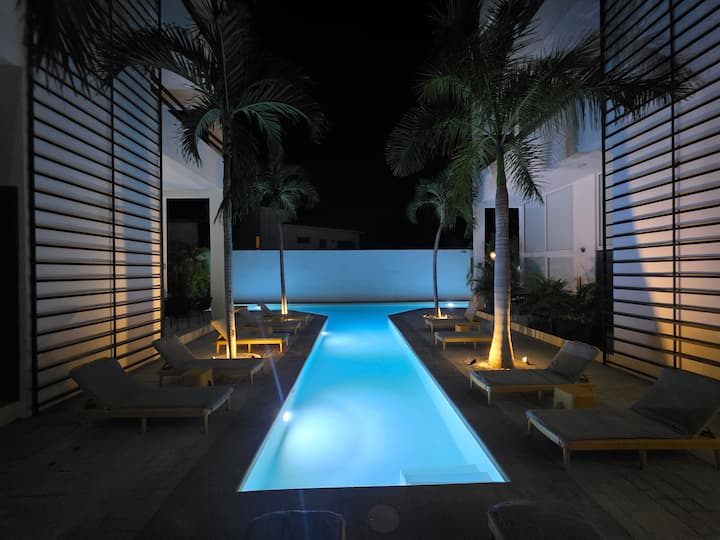 Pool & Beach Nearby/work Space Wifi/4 Beds 3 Room - Bucerias