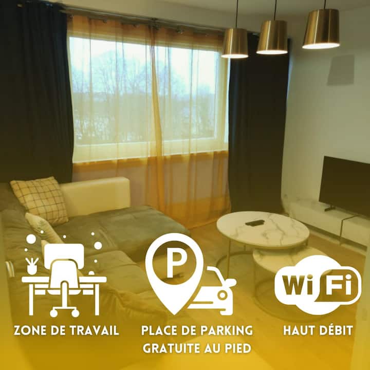 Travail & Détente : Wifi Fibre, Parking, Transport - ibis budget Caen Hérouville