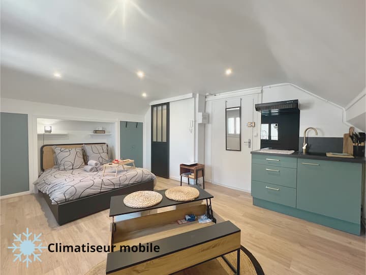 Studio Entre Ville Et Lac - Parking Privé - Aix-les-Bains
