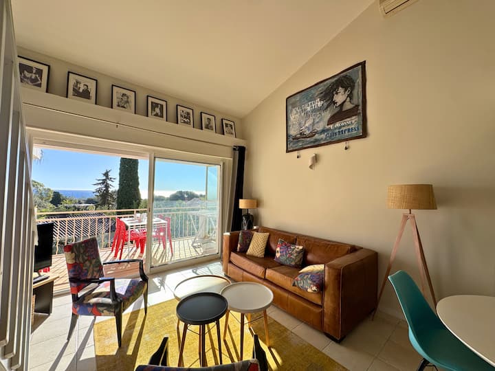 Duplex Vue Mer, Balcon & Parking Privé à 500m Mer - Agay