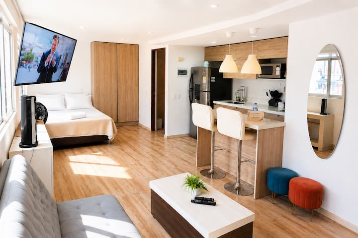 6 Beautiful Apto In Poblado Piso 16, Free Parking - Medellín