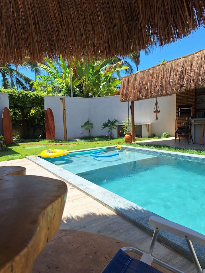 Linda Casa 150 M Da Praia C/ Piscina Privativa - São Miguel dos Milagres