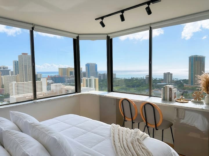 Rare Corner Stunning Ocean View 30f A - Honolulu