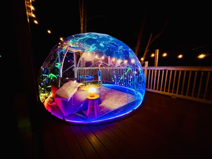 Glamping Dome + Cabin + Hot Tub + Game Room - Sevierville, TN